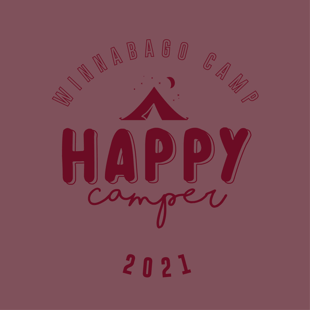 Winnebago Camp Happy Camper Badge Design Template – The Teehive